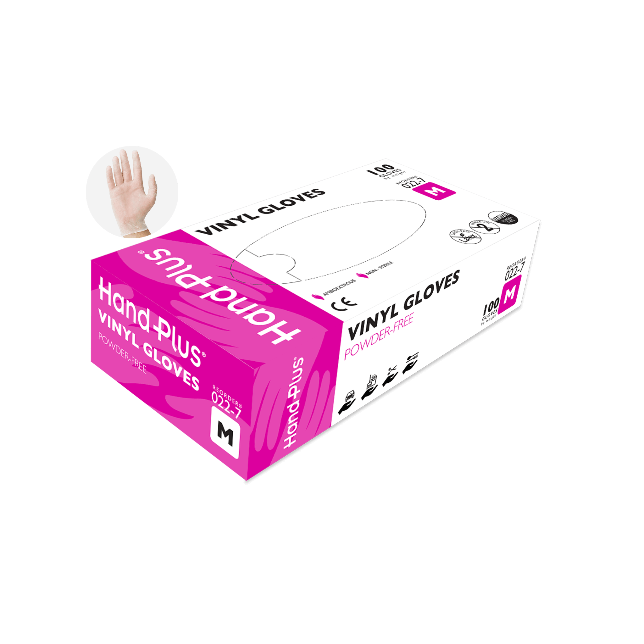 HandPlus Vinyl Gloves – Powder-Free (Case) – Unimed Medical Supply