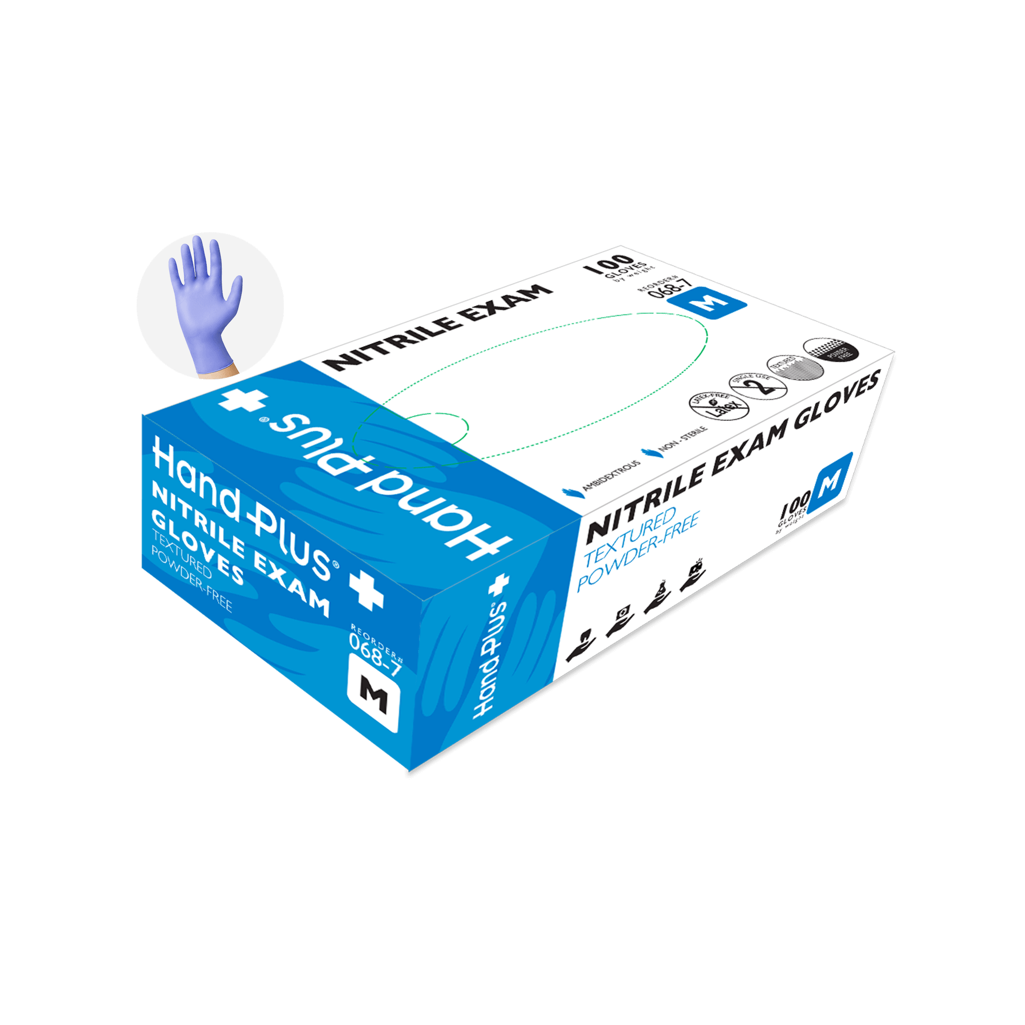 HandPlus® Nitrile Exam – Powder-Free (Case) – Unimed Medical Supply