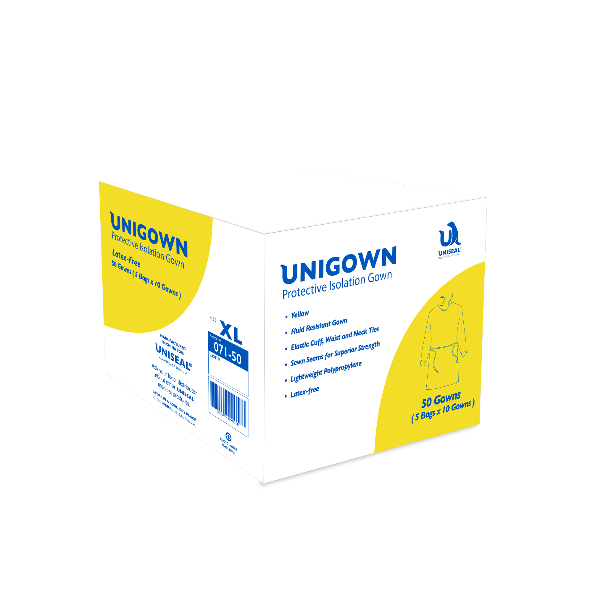 Uniseal® UniGown (Case) – Unimed Medical Supply